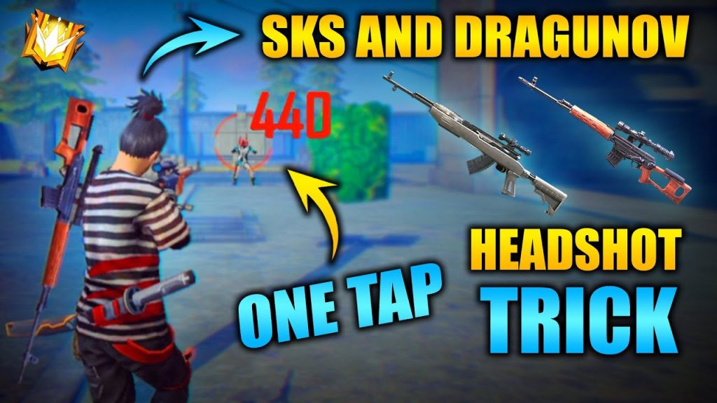 Free Fire One Tap Head Shot Trick !_! Free Fire SKS One Tap